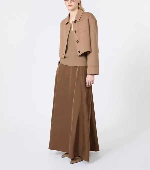 Max Mara Taffeta Maxi Skirt