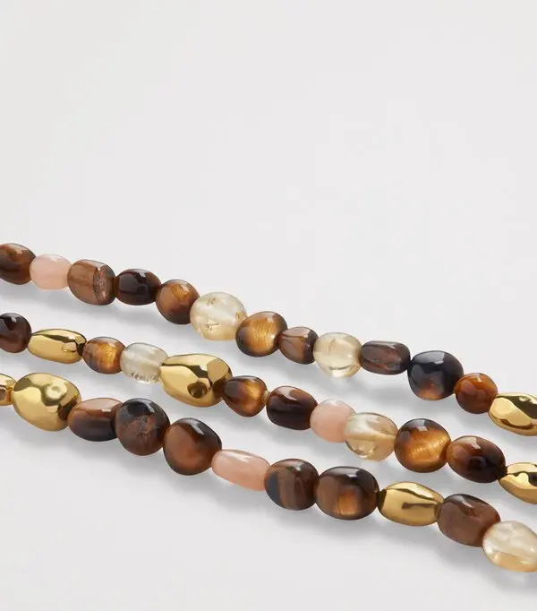 Monica Vinader Vermeil Multi Gemstone Beaded Necklace