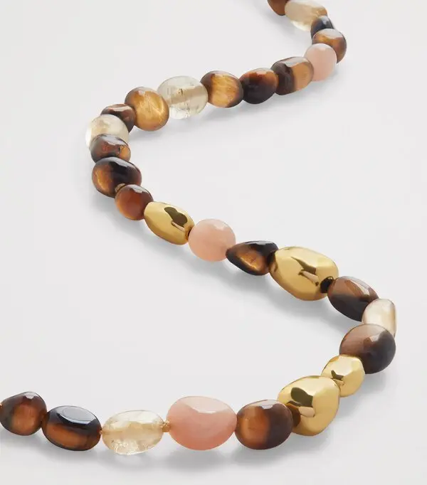 Monica Vinader Vermeil Multi Gemstone Beaded Necklace