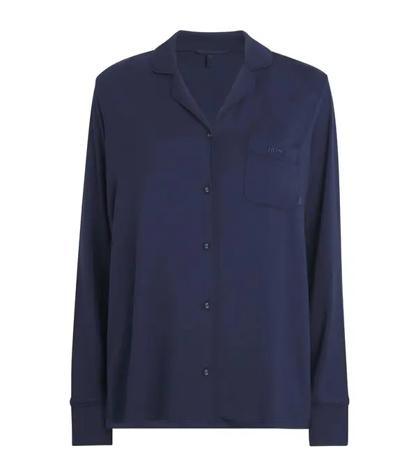 SKIMS Sleep Long-sleeve Pyjama Set - Navy