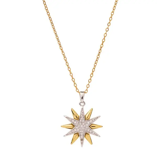 EBRU JEWELRY Guiding Light Star Pendant Necklace - Gold