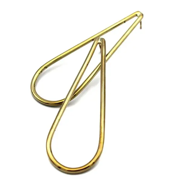 LALA SALAMA Long Drop Earrings - Gold