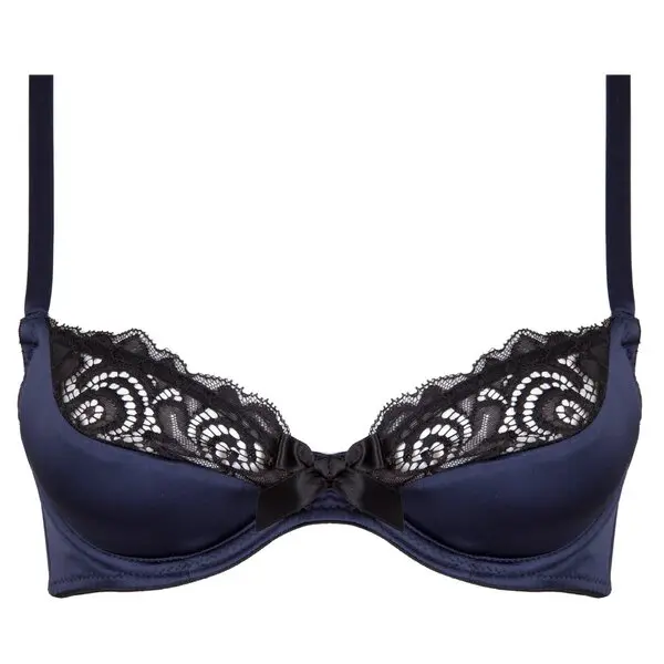 EMMA HARRIS Signature Navy Half Padded Plunge Bra - Blue