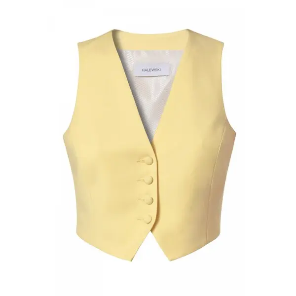AGGI BY HALEWSKI Sylvia Butter Suit Vest - Yellow