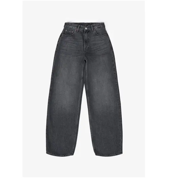 DR. DENIM Donna High Relaxed Mid Used - Grey