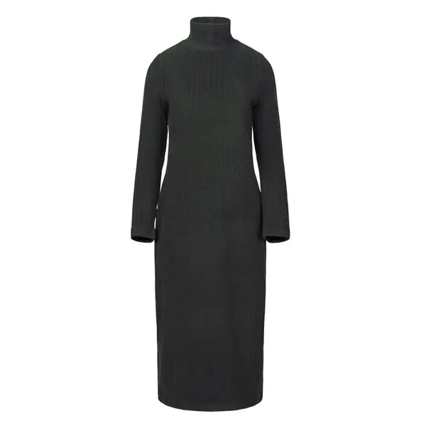 OH!ZUZA NIGHT&DAY Long-sleeved Turtleneck Dress Elegance Meets Comfort - Green