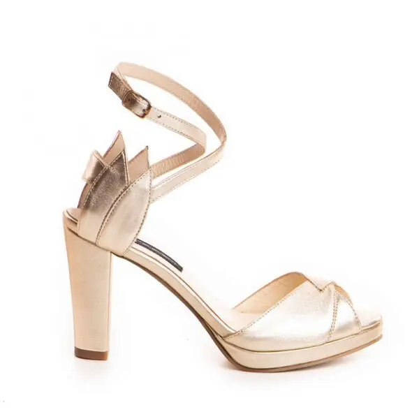 THE 5TH ELEMENT Flowers Light Platform Sandals - Gold
