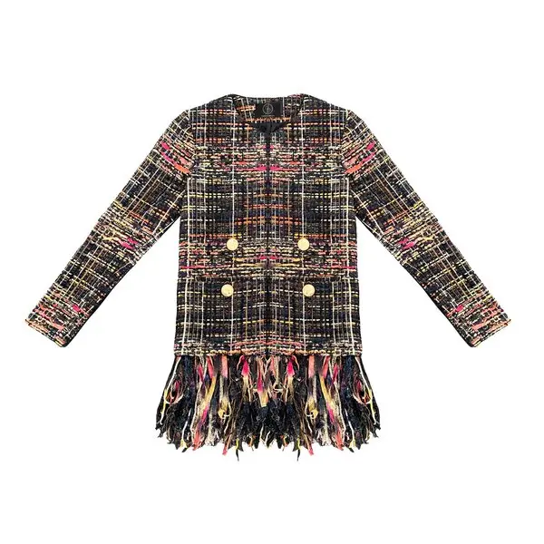 GEEGEE COLLECTION Matisse Fringe Blazer - Black