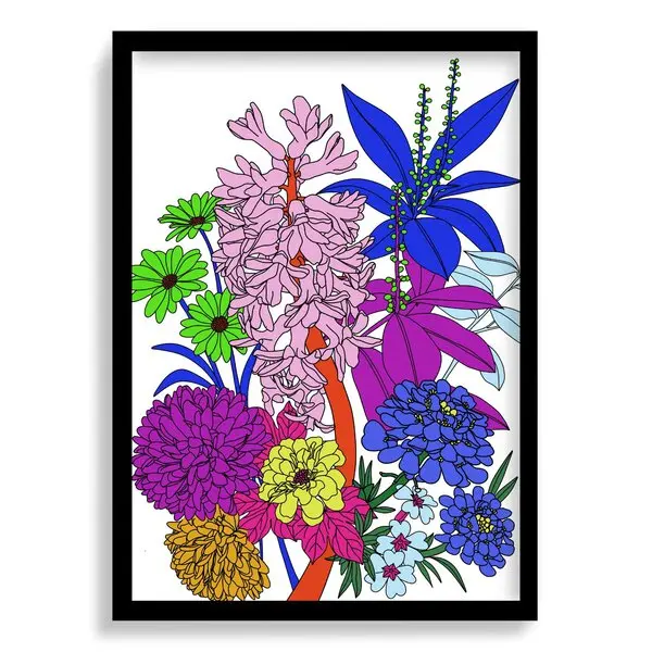 ABSURDE Flowers Print - Black