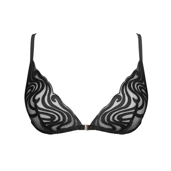 MONIQUE MORIN LINGERIE Echo Triangle Bralette - Black