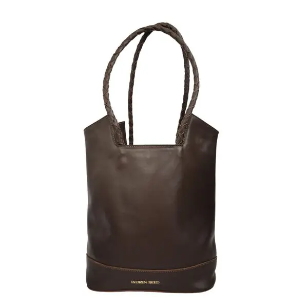 LAUREN REED CO The Car Leather Tote Bag Espresso - Brown