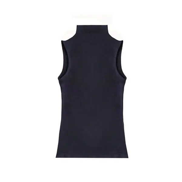 RAVE ON TREND Sleeveless Turtleneck In Navy - Blue
