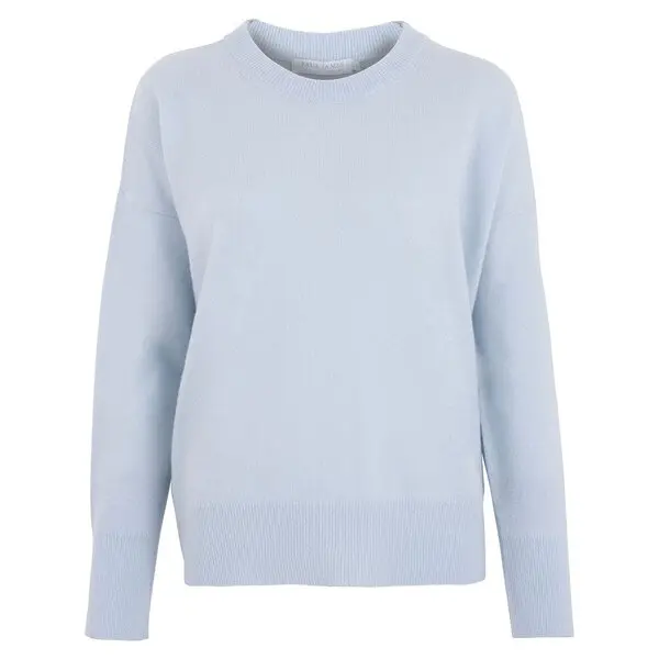 PAUL JAMES KNITWEAR Cashmere Crew Neck Mahi Jumper Pale - Blue