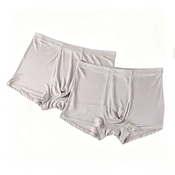 SOFT STROKES SILK Set Of Two Knitted Silk Trunks - Silver