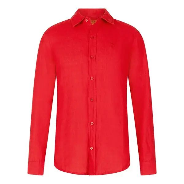 MAISON TANGERINE Watermelon Linen Shirt For - Red