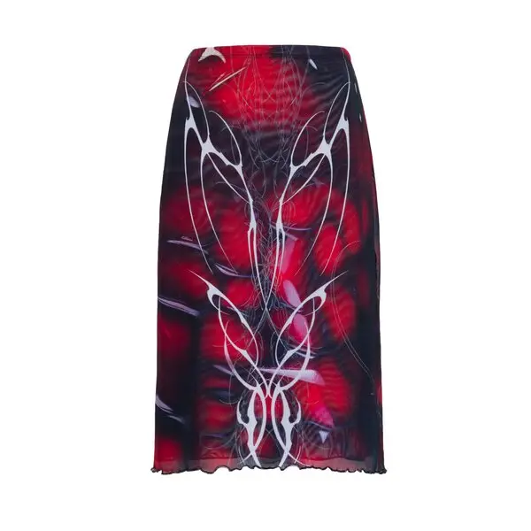 PALOMA LIRA White Scars Skirt - Red