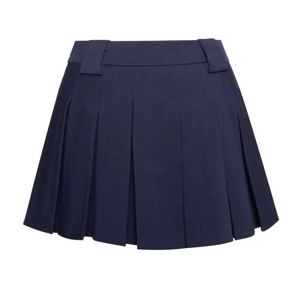 MISS CIRCLE NEW YORK Nasya Navy Pleated Mini Skort - Blue