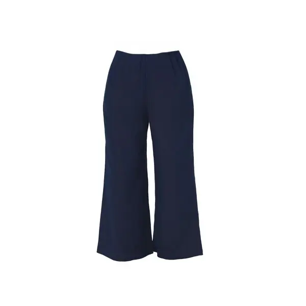 SANIYA KHAN Denim Elasticated Capris - Blue