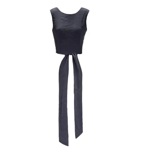 CEVA CU DICHIS Duality Top In Vegan Silk - Black