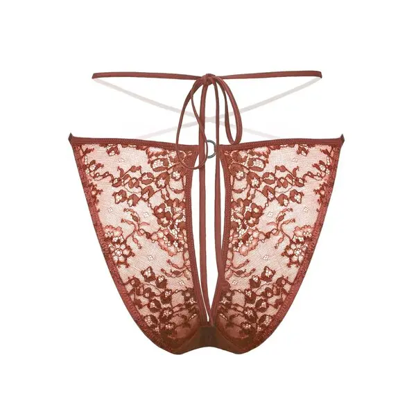 MONIQUE MORIN LINGERIE Rush Bikini Ouvert Sugar - Brown