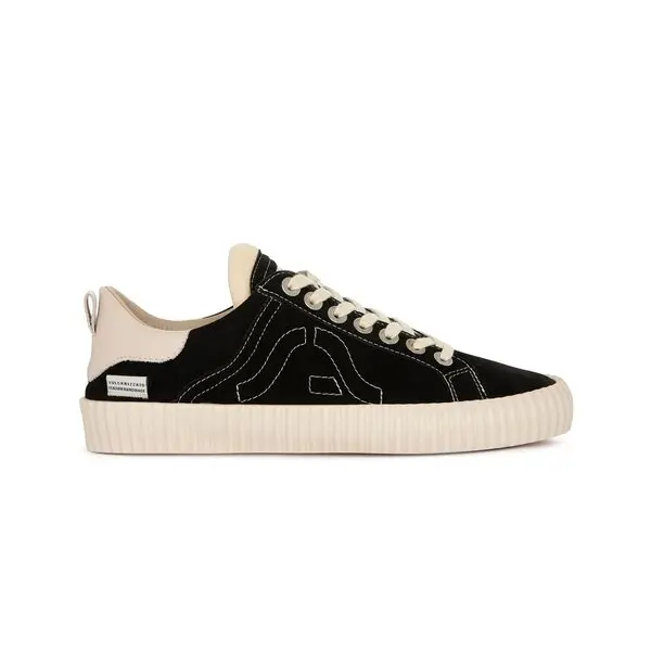 SPRINGA | UNIQUE VULCANIZED SNEAKERS ITALIAN HANDMADE Wavy Suede Sneakers - Black
