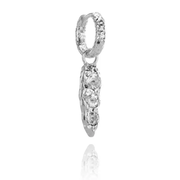 AARIA LONDON Iris Molten Spike Earring Charm - Silver