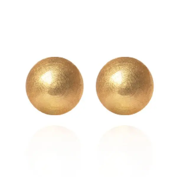 SAULE LABEL Gaia Glam Stud Earrings In Plated Sun - Gold