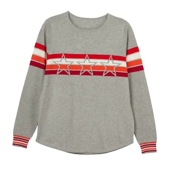 COVE Maria Cotton Cashmere Jumper - Grey