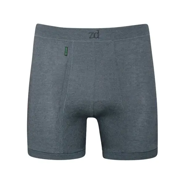 ZD ZERO DEFECTS Helios Fly Front Boxer Egyptian Cotton Superior Quality Premium Comfort Color Graphite - Grey