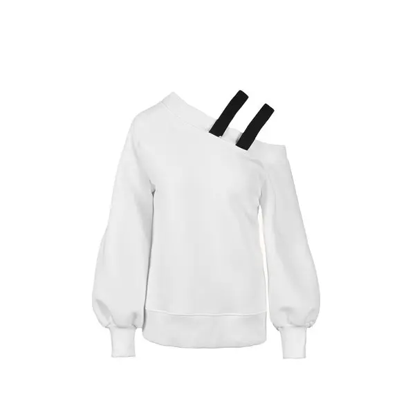 IOANA CIOLACU Black / White Sonia White Sweatshirt - Black/white