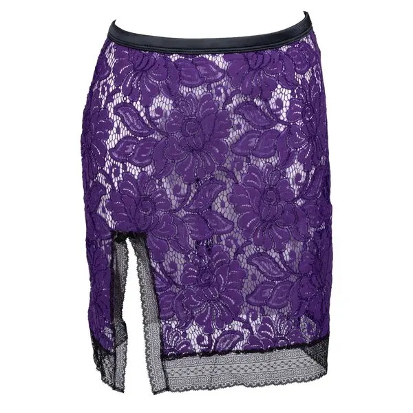 LES JUPONS DE TESS Purple / Black Vogue Skirt - Purple/black