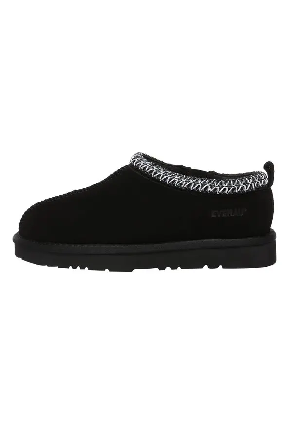 EVERAU AUSTRALIA Wigeon Leather Slippers - Black