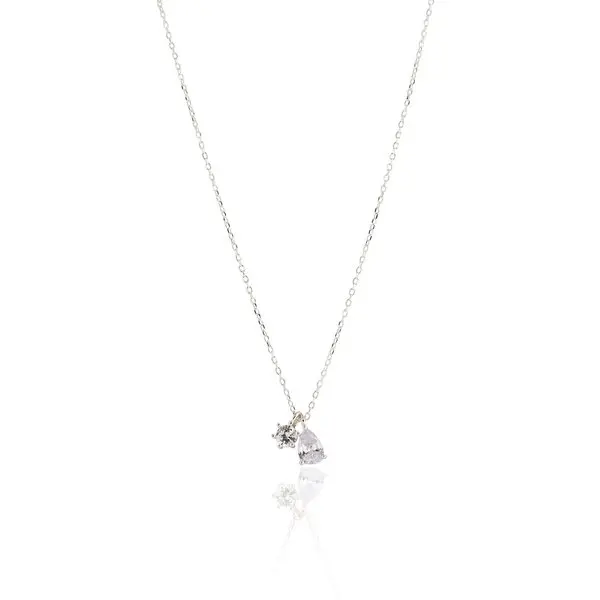 ESTERAH Crystal Necklace - Silver