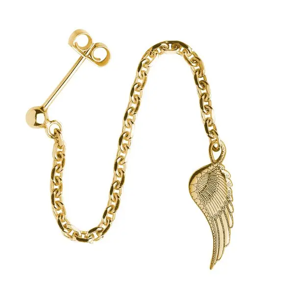 CARTERGORE Wing Single Long Drop Earring - Gold