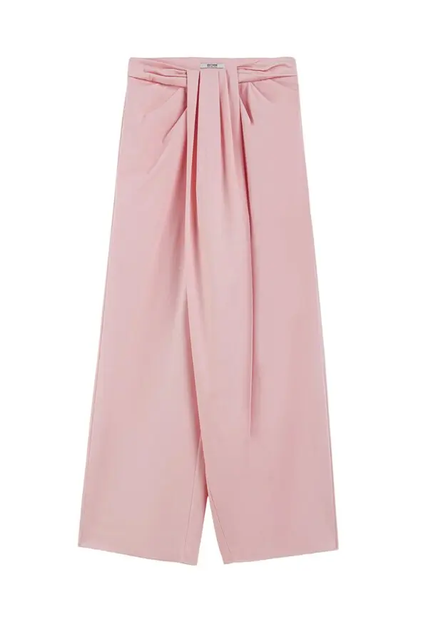 NOCTURNE Pleated High-rise Wide-leg Trousers