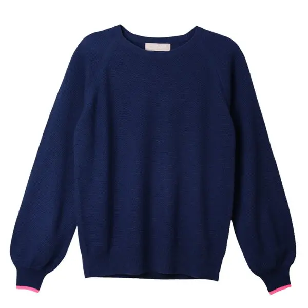 COVE Matilde Textured Jumper - Blue