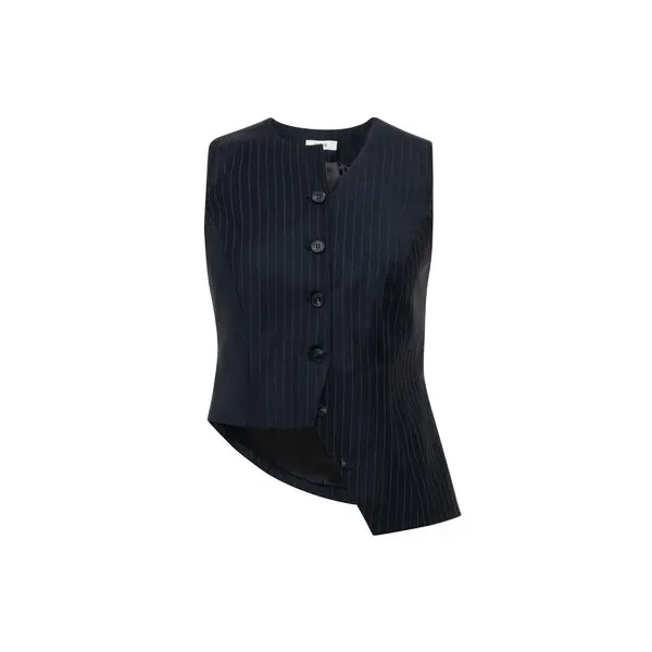 Sélone Noira Asymmetric Tie Vest - Black