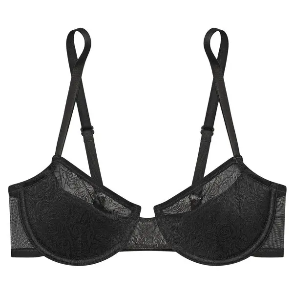 VERDANT INTIMATES Rose Lace Demi Molded Bra