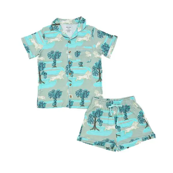 HOUSE OF MURPHY Riverside Dance Bamboo Pajamas - Blue