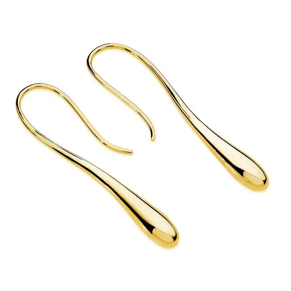LUCY QUARTERMAINE Solid Drop Earrings In Vermeil - Gold