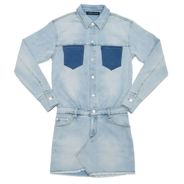 CIRCULAR PATH Jordan Denim Dress Ice -indigo