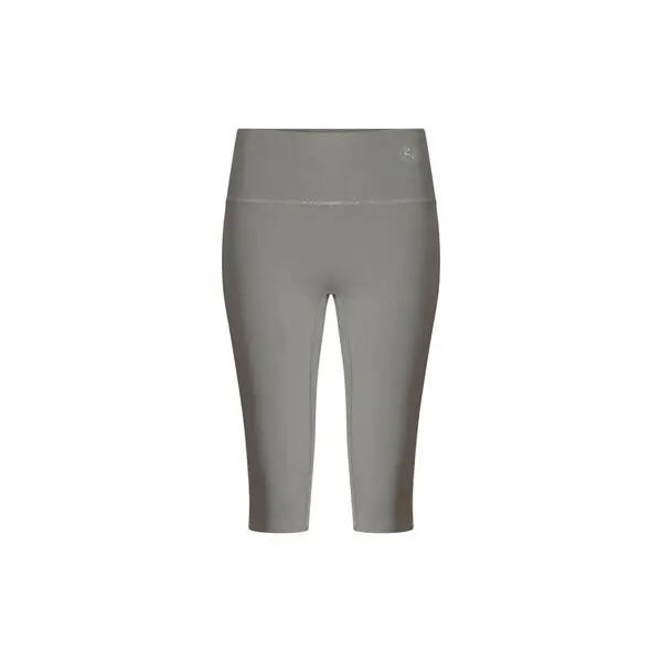 THE KOOZY Daru High Waist Cropped Leggings In Pima Cotton In Olive - Green