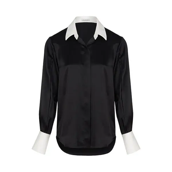 THE SUMMER EDIT Naomi Slim Fit Shirt - Black