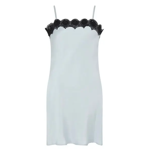 LISA THE LABEL Le Jardin Rosebud Short Slip Dress - Blue