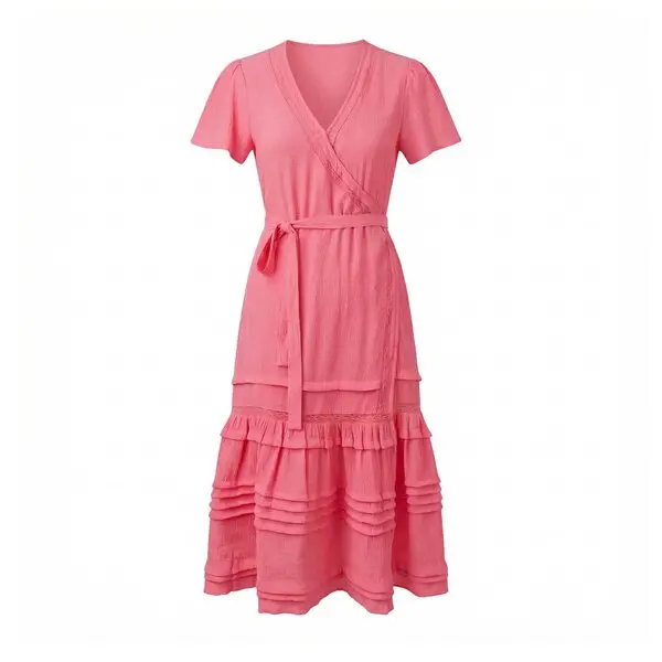 NOOKI DESIGN Bailey Maxi Wrap Dress Bubblegum - Pink
