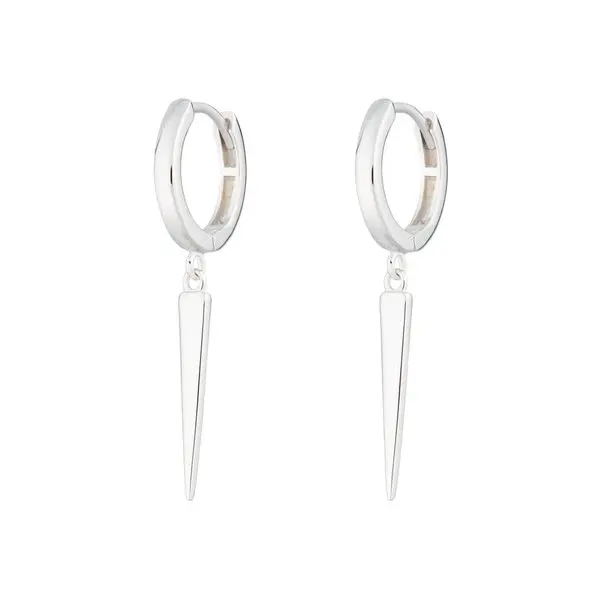SCREAM PRETTY Spike Hoop Earrings - Silver
