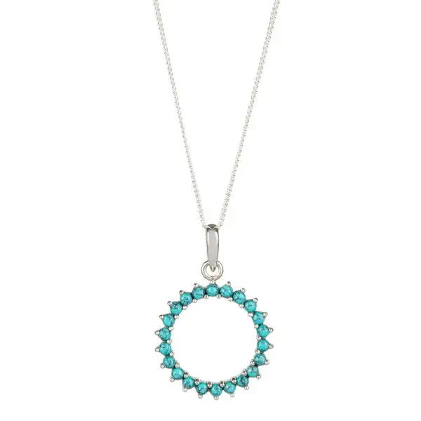 CHARLOTTE'S WEB JEWELLERY Halo Radiance Large Necklace Turquoise - Silver