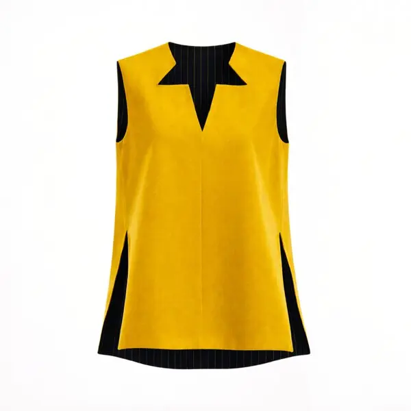 LUMINA ELIGMA Blue / Yellow Star Shirt Reversible Navy Gold Striped - Blue/yellow