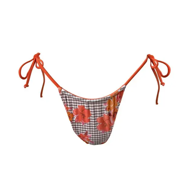 NARA SWIM Orange / Red Alia Reversible Bottoms Mila - Orange/red
