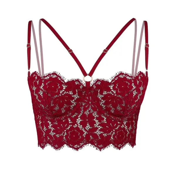 MONIQUE MORIN LINGERIE Frisson Bustier Bloodstone - Red